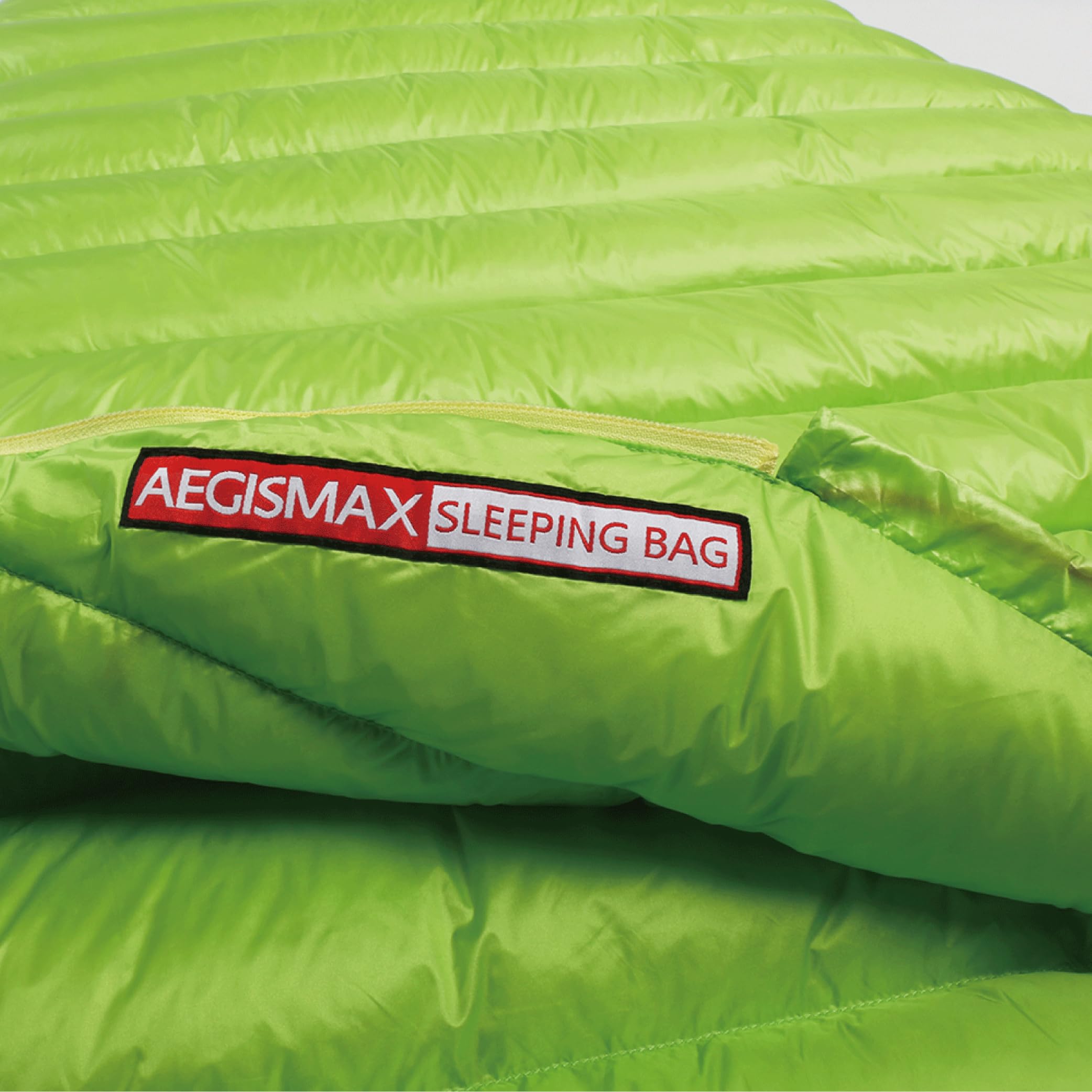 AEGISMAX Mini 6 Degree 800FP Goose Down Sleeping Bag Ultralight Down Sleeping Bag for Backpacking and Camping for Men & Women (Green, Regular)