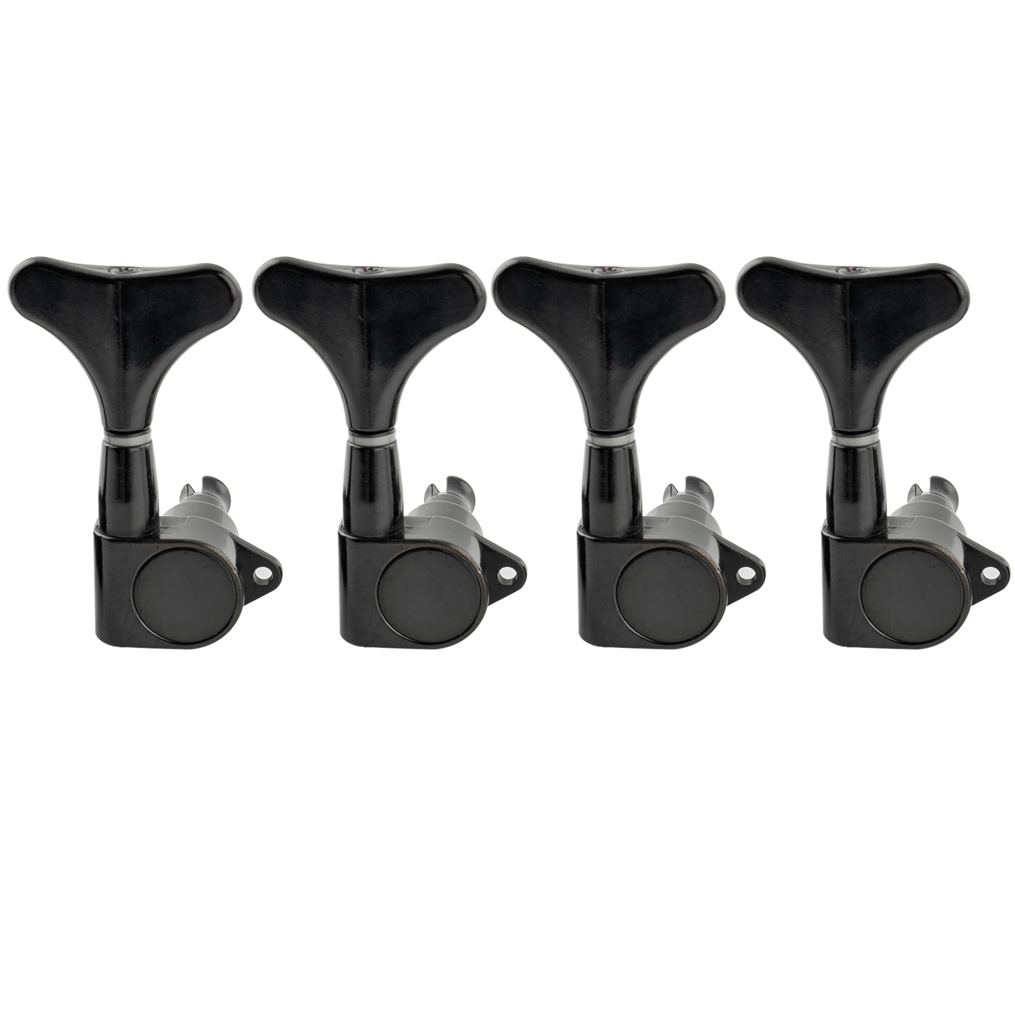 Musiclily Pro 4 Inline Sealed Bass Tuners Tuning Pegs Keys Machine Heads Set for 4 String Precision Jazz Bass, Black