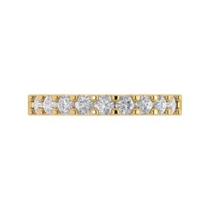 1.81 ct round cut clear simulated diamond 14k yellow gold stackable wedding engagement designer anniversary ring band sz 11