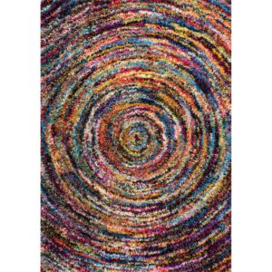 nuLOOM Ardelle Swirl Shaggy Accent Rug, 3x5, Multi