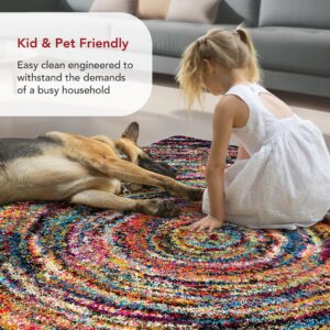 nuLOOM Ardelle Swirl Shaggy Accent Rug, 3x5, Multi