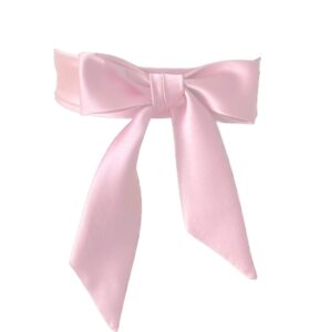 wedding sash bridal belts simple classic silk ribbon sash for dress (pink)