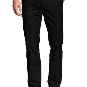 Match Men's Fit Tapered Stretchy Casual Pants (30W x 31L, 8103 Black)