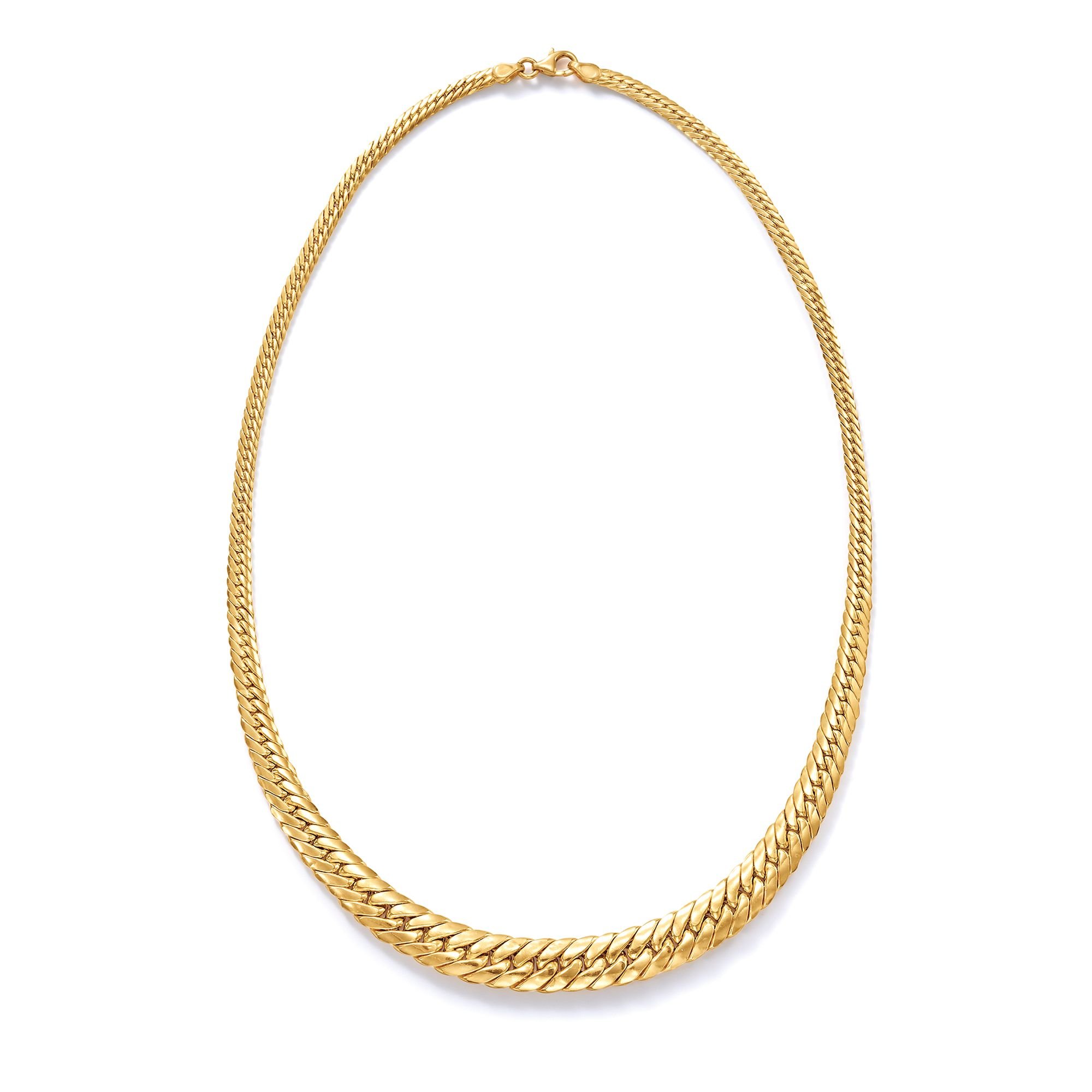 Ross-Simons Italian 18kt Yellow Gold Graduated Cuban-Link Necklace. 20 inches