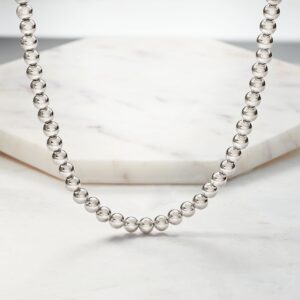 Ross-Simons Italian 8mm Sterling Silver Bead Necklace. 18 inches