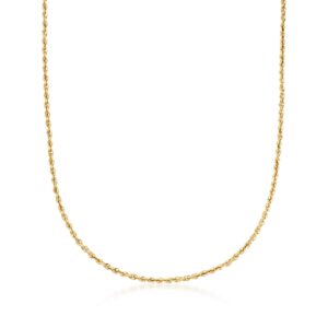 ross-simons 14kt yellow gold rope-chain necklace