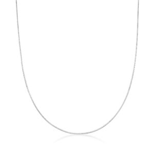 ross-simons italian 1mm sterling silver adjustable diamond-cut snake-chain necklace