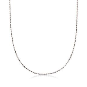 ross-simons 2mm sterling silver rope-chain necklace. 24 inches