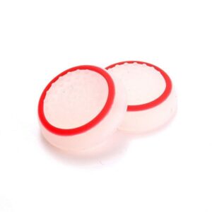 silicone thumb stick grip cap joystick thumbsticks caps cover for ps4 xbox one ps3 xbox 360 ps2 game controllers - white w/red