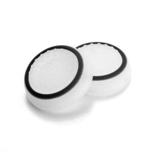 silicone thumb stick grip cap joystick thumbsticks caps cover for ps4 xbox one ps3 xbox 360 ps2 game controllers - white w/black