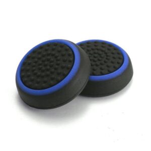 Silicone Thumb Stick Grip Cap Joystick Thumbsticks Caps Cover for PS4 Xbox One PS3 Xbox 360 PS2 Game Controllers (Black w/Blue)