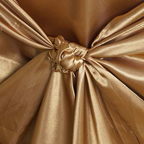 TABLECLOTHSFACTORY Gold Universal Satin Chair Covers