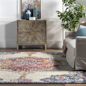 nuLOOM Maranda Transitional Medallion Area Rug, 7x9, Multi