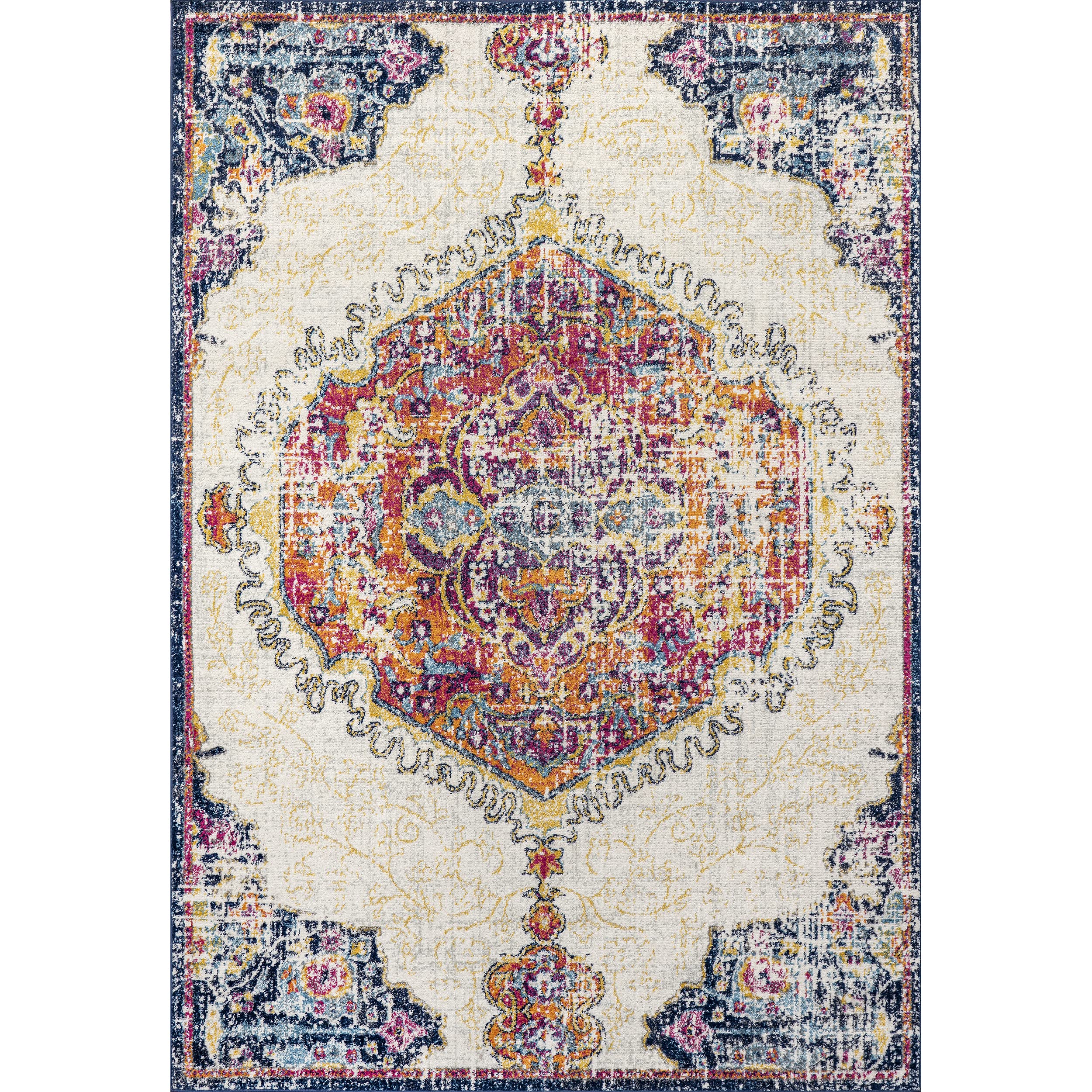 nuLOOM Maranda Transitional Medallion Area Rug, 7x9, Multi