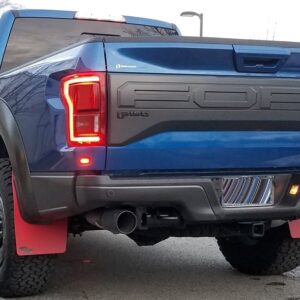 RokBlokz Mud Flaps for 2017-2020 Ford Raptor - Set of 4 - Multiple Colors Available - Mud Guards are Custom Cut and Fit - Includes All Mounting Hardware (Black with Black Logo)