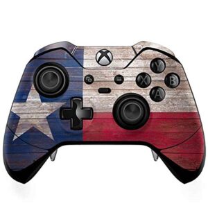 skinit decal gaming skin compatible with xbox one elite controller - originally designed texas flag dark wood design