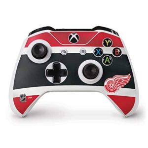 skinit decal gaming skin compatible with xbox one s controller - officially licensed nhl detroit red wings jersey design