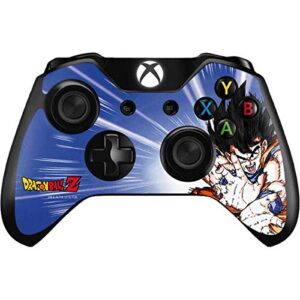 skinit decal gaming skin compatible with xbox one controller - officially licensed dragon ball z dragon ball z goku blast design