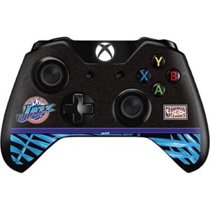 skinit decal gaming skin compatible with xbox one controller - officially licensed nba utah jazz retro palms design