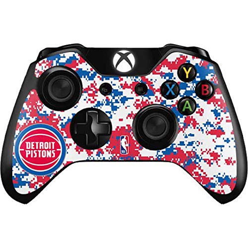 Skinit Decal Gaming Skin Compatible with Xbox One Controller - Officially Licensed NBA Detroit Pistons Digi Camo Design