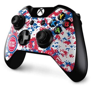 Skinit Decal Gaming Skin Compatible with Xbox One Controller - Officially Licensed NBA Detroit Pistons Digi Camo Design