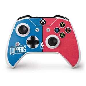 skinit decal gaming skin compatible with xbox one s controller - officially licensed nba la clippers canvas design