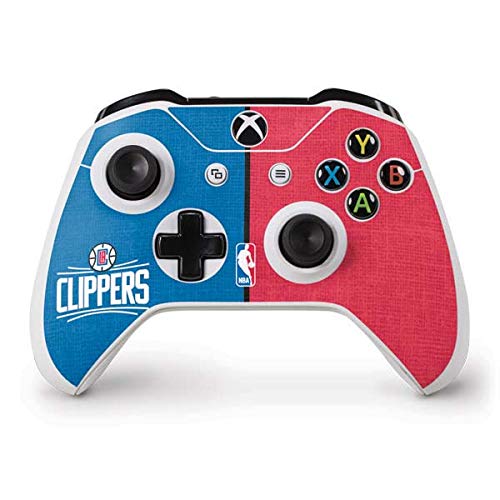 Skinit Decal Gaming Skin Compatible with Xbox One S Controller - Officially Licensed NBA LA Clippers Canvas Design