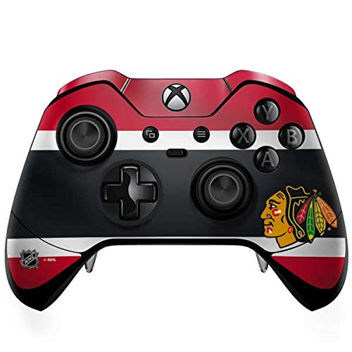 Skinit Decal Gaming Skin compatible with Xbox One Elite Controller - Officially Licensed NHL Chicago Blackhawks Jersey Design