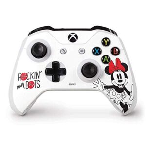 skinit decal gaming skin compatible with xbox one s controller - officially licensed disney minnie mouse rockin my dots design