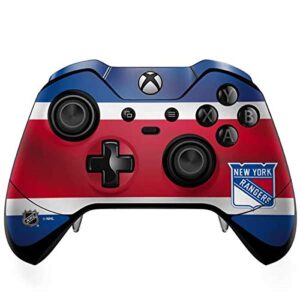 skinit decal gaming skin compatible with xbox one elite controller - officially licensed nhl new york rangers jersey design