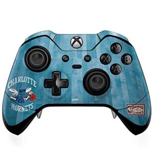 skinit decal gaming skin compatible with xbox one elite controller - officially licensed nba charlotte hornets hardwood classics design