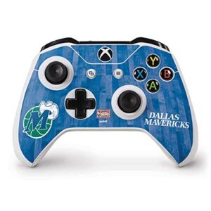 skinit decal gaming skin compatible with xbox one s controller - officially licensed nba dallas mavericks hardwood classics design