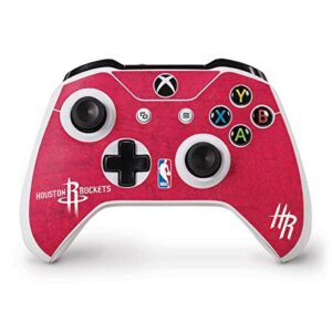 skinit decal gaming skin compatible with xbox one s controller - officially licensed nba houston rockets distressed design