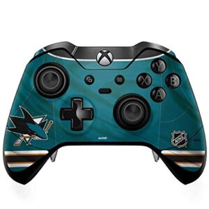 skinit decal gaming skin compatible with xbox one elite controller - officially licensed nhl san jose sharks home jersey design