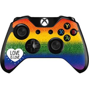 skinit decal gaming skin compatible with xbox one controller - originally designed love is love rainbow design