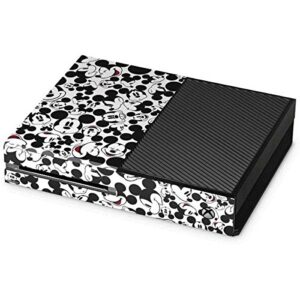 skinit decal gaming skin compatible with xbox one console - officially licensed disney mickey mouse face pattern design