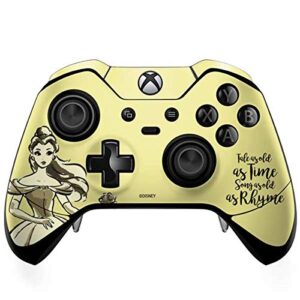 skinit decal gaming skin compatible with xbox one elite controller - officially licensed disney princess belle tale as old as time art design