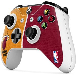 Skinit Decal Gaming Skin Compatible with Xbox One S Controller - Officially Licensed NBA Miami Heat Canvas Design