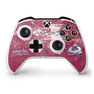 skinit decal gaming skin compatible with xbox one s controller - officially licensed nhl colorado avalanche frozen design