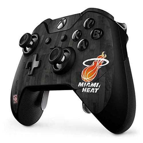 Skinit Decal Gaming Skin Compatible with Xbox One Elite Controller - Officially Licensed NBA Miami Heat Hardwood Classics Design