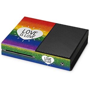 skinit decal gaming skin compatible with xbox one console - originally designed love is love rainbow design