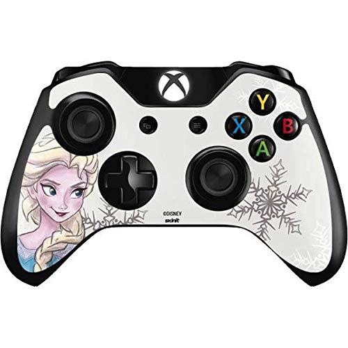 Skinit Decal Gaming Skin compatible with Xbox One Controller - Officially Licensed Disney Elsa Snowflakes Design