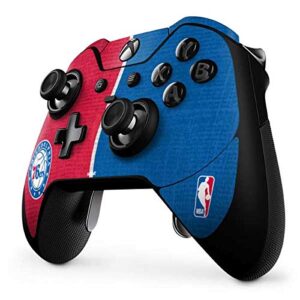 Skinit Decal Gaming Skin Compatible with Xbox One Elite Controller - Officially Licensed NBA Philadelphia 76ers Canvas Split Design