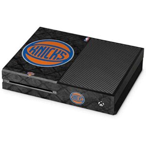 skinit decal gaming skin compatible with xbox one console - officially licensed nba new york knicks dark rust design