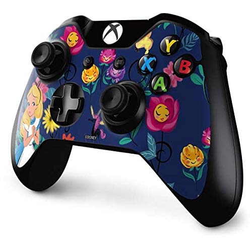 Skinit Decal Gaming skin compatible with Xbox One Controller - Officially Licensed Disney Alice in Wonderland (animated) Floral Print Design