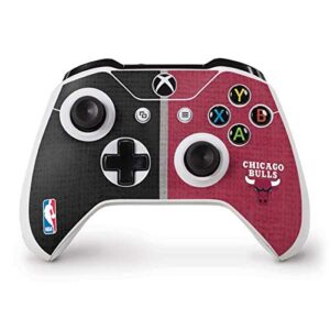 skinit decal gaming skin compatible with xbox one s controller - officially licensed nba chicago bulls canvas design