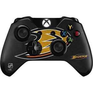 skinit decal gaming skin compatible with xbox one controller - officially licensed nhl anaheim ducks distressed design