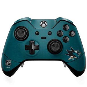 skinit decal gaming skin compatible with xbox one elite controller - officially licensed nhl san jose sharks distressed design