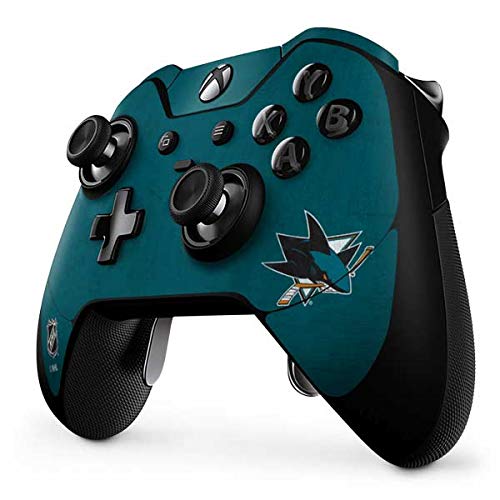 Skinit Decal Gaming Skin Compatible with Xbox One Elite Controller - Officially Licensed NHL San Jose Sharks Distressed Design