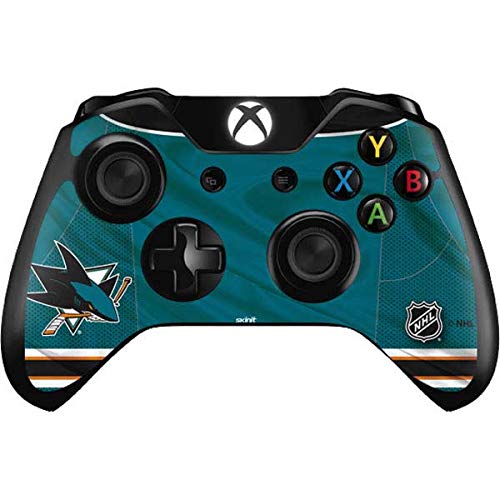 Skinit Decal Gaming Skin Compatible with Xbox One Controller - Officially Licensed NHL San Jose Sharks Home Jersey Design